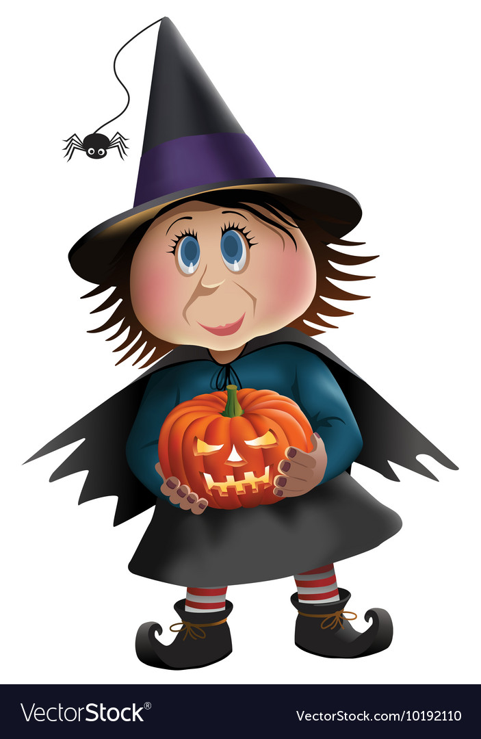 Cute Witch Royalty Free Vector Image - VectorStock