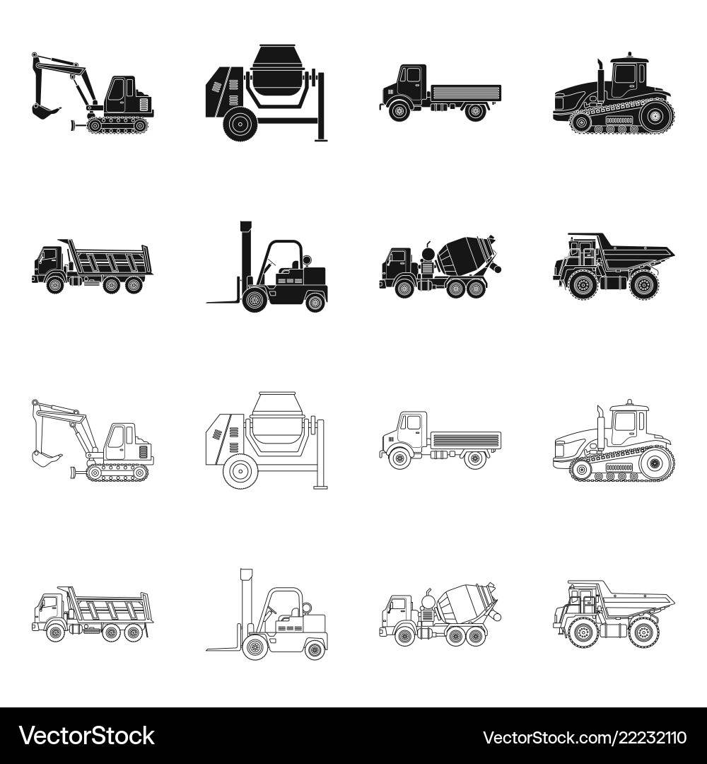 Design of build and construction icon set Vector Image