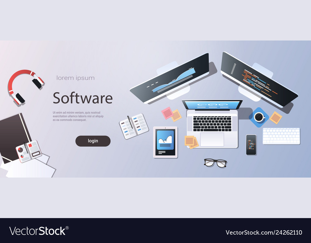 Design software development programming concept Vector Image