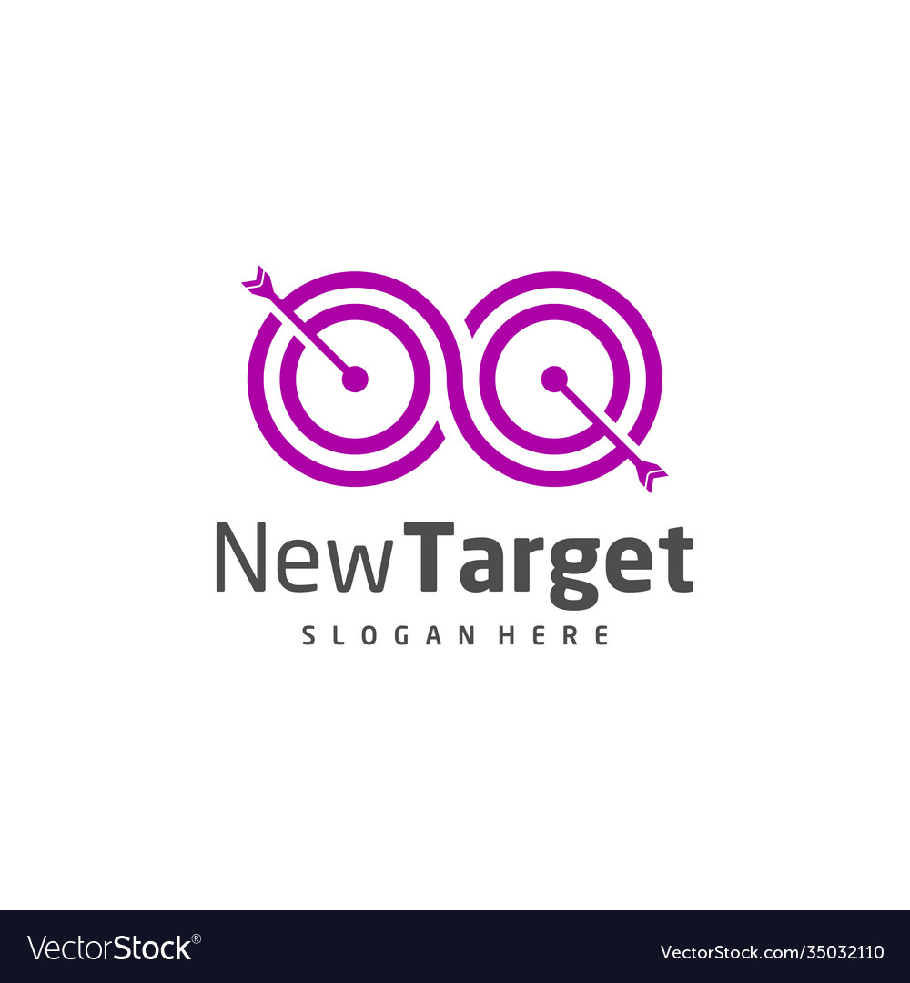 Infinity target logo template creative Royalty Free Vector