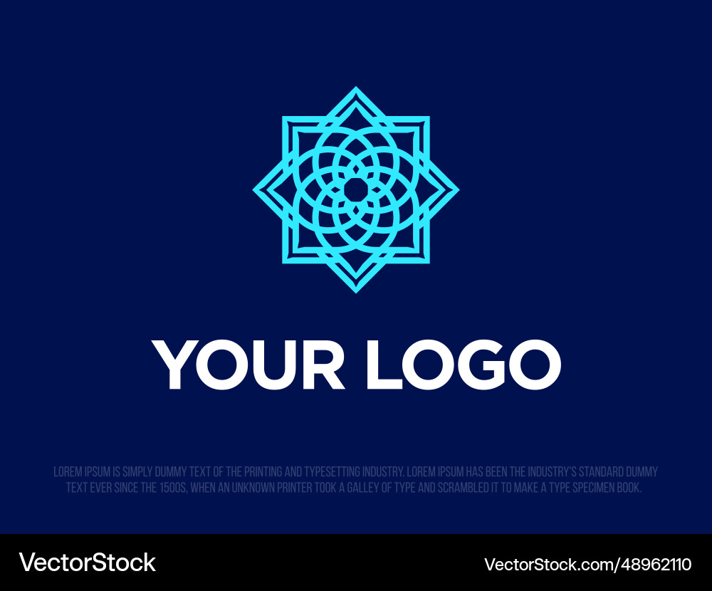 Modern professional logo in the form Royalty Free Vector