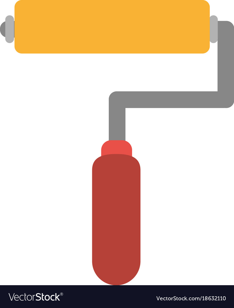 Rolling paint isolated Royalty Free Vector Image