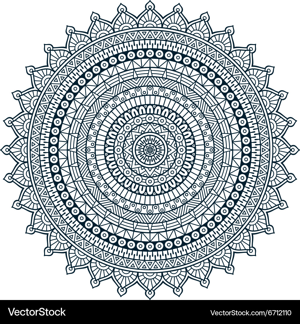 Round mandala Royalty Free Vector Image - VectorStock