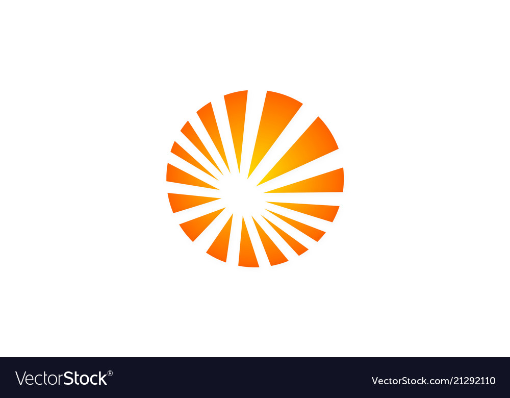 Round shine technology logo Royalty Free Vector Image