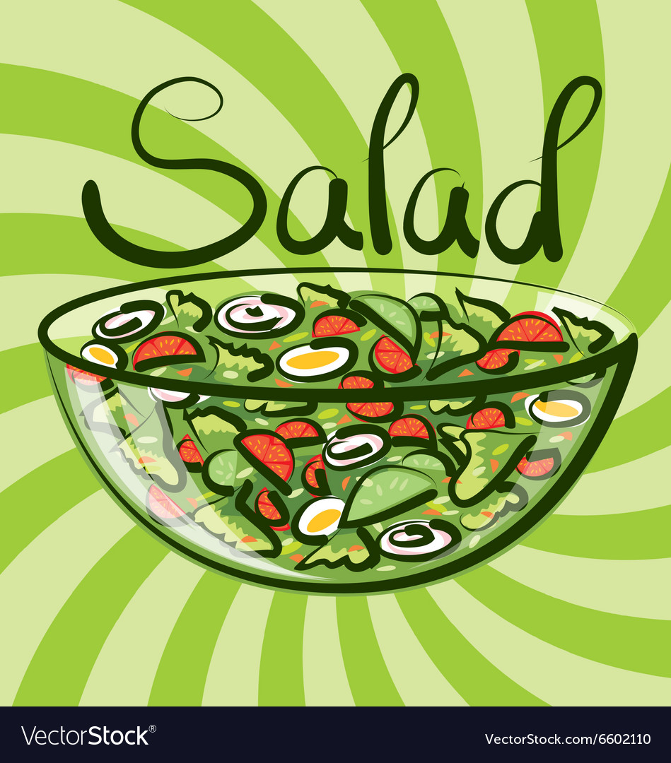 Salad Royalty Free Vector Image - VectorStock