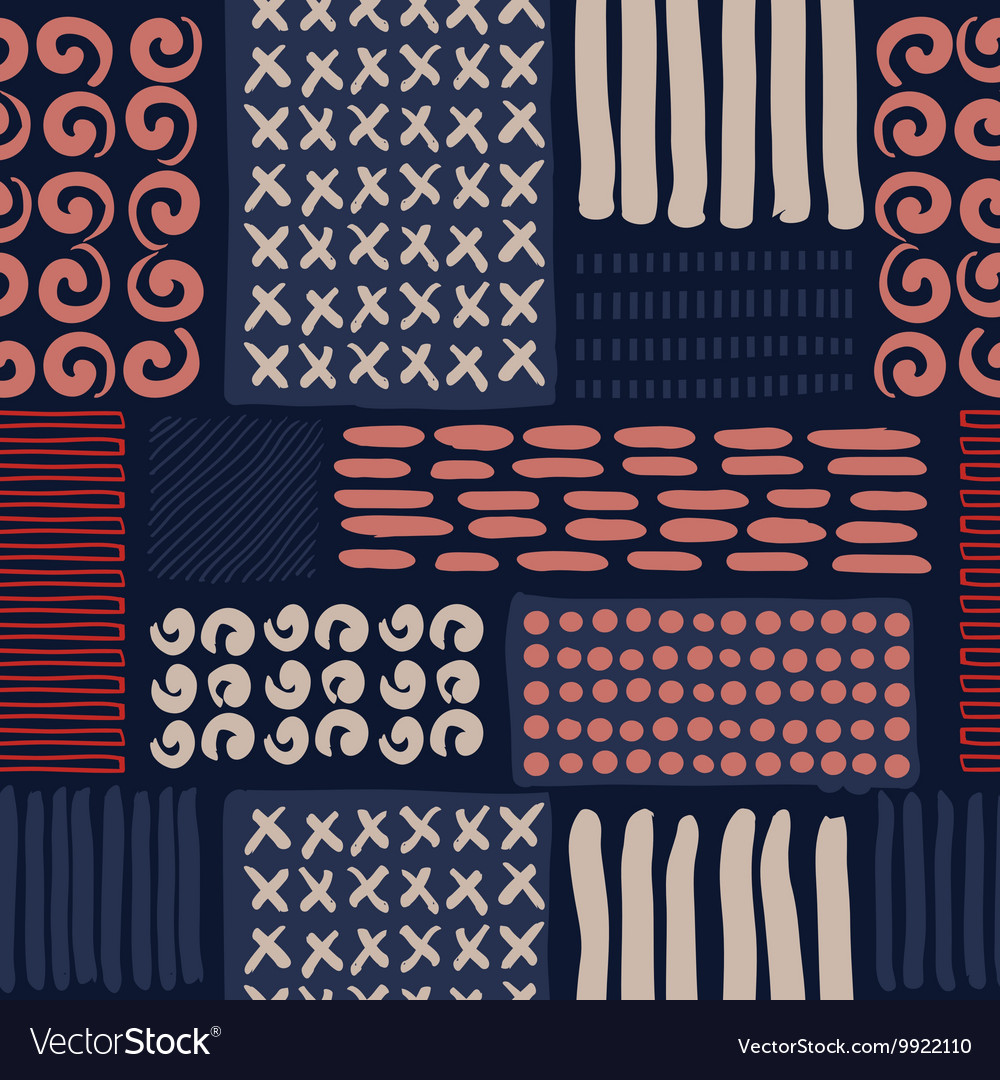 Seamless pattern with hand drawn doodle Royalty Free Vector