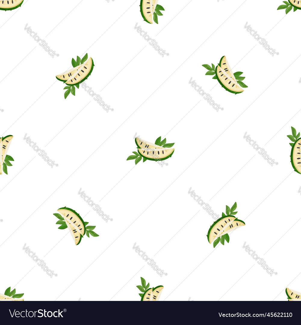 Soursop pieces pattern seamless Royalty Free Vector Image