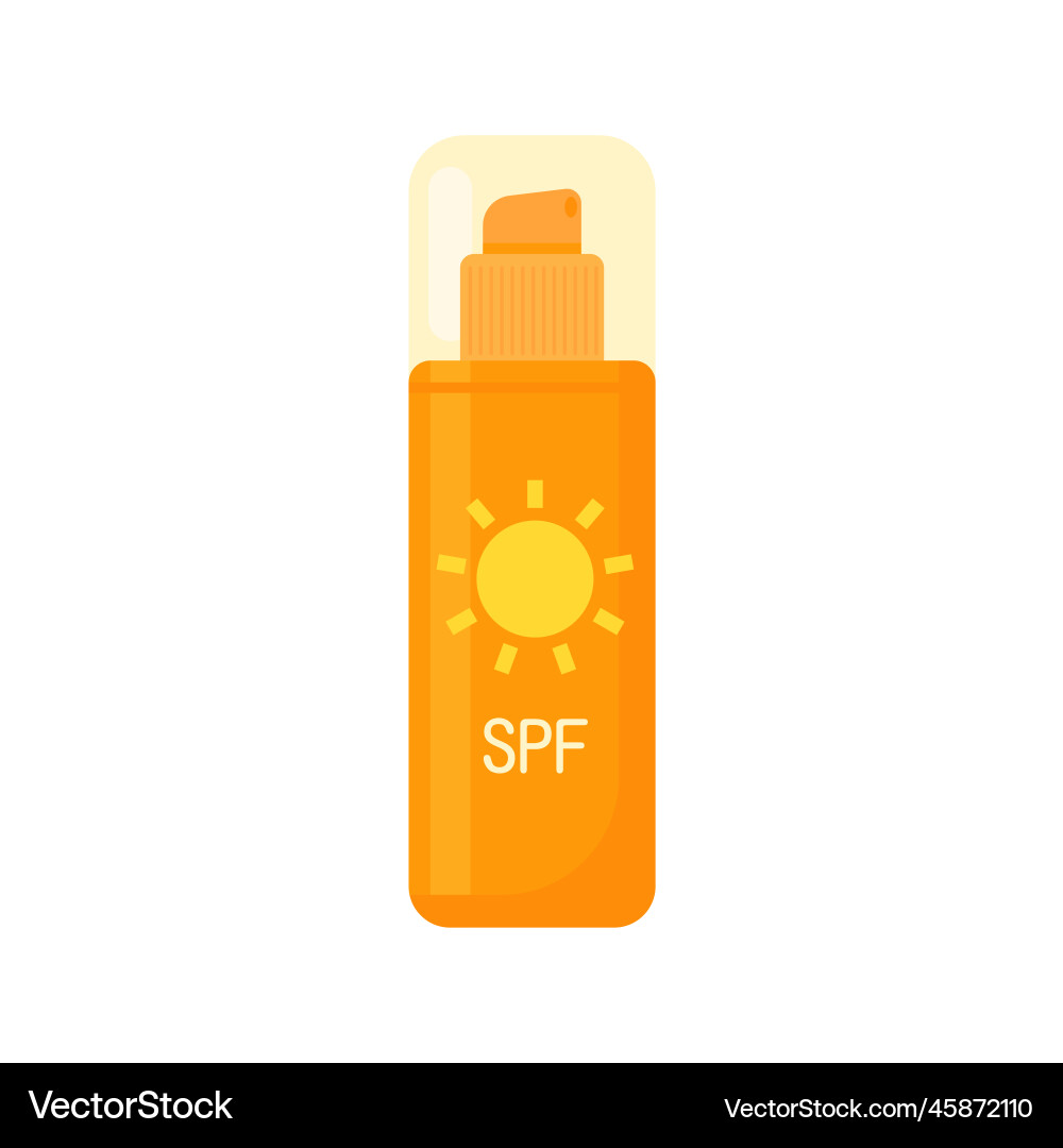 Sunscreen lotion protects skin from the sun Vector Image