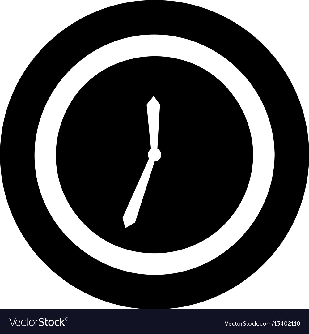 Time clock isolated icon Royalty Free Vector Image