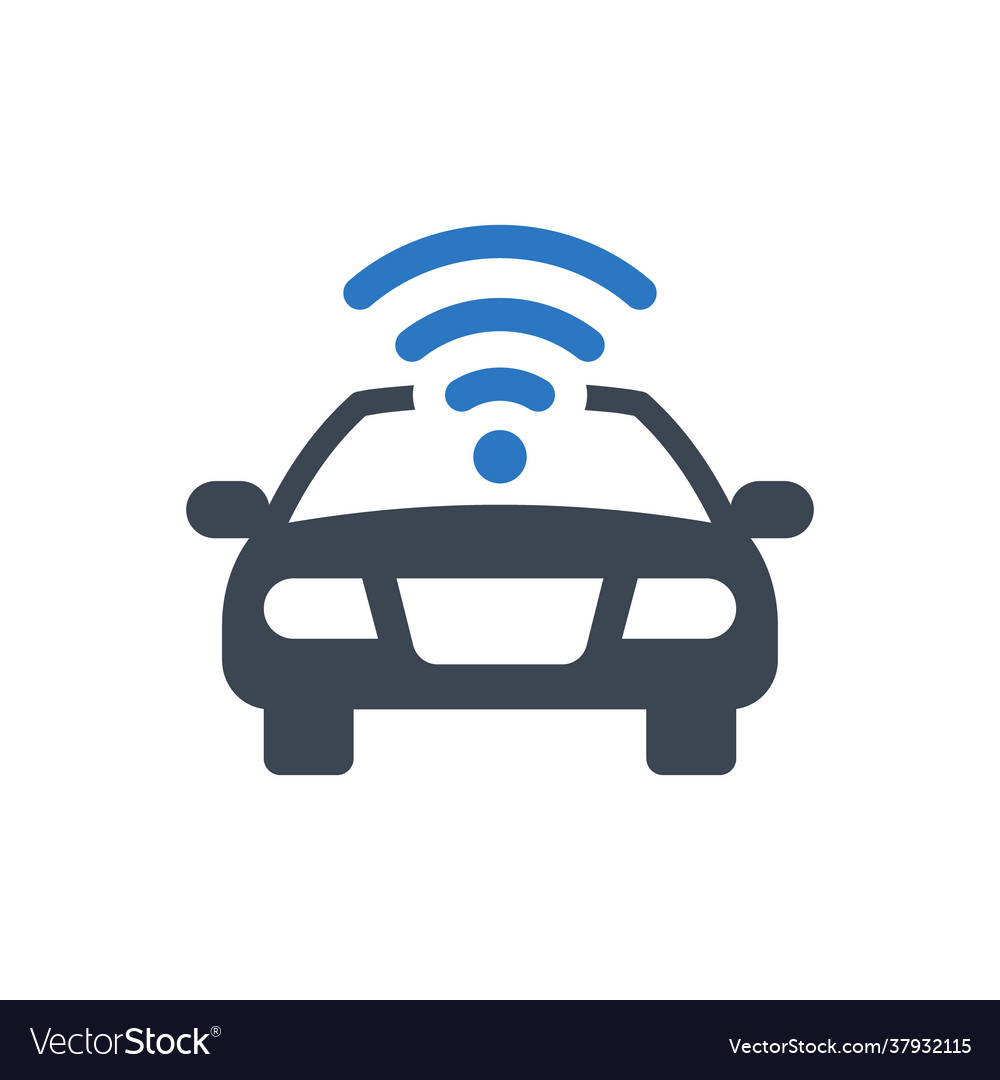 Autonomous car icon Royalty Free Vector Image - VectorStock