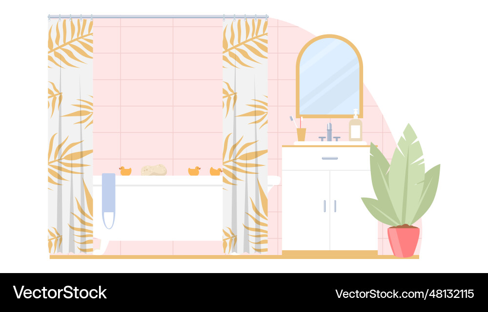 Bathroom interior background of modern home Vector Image