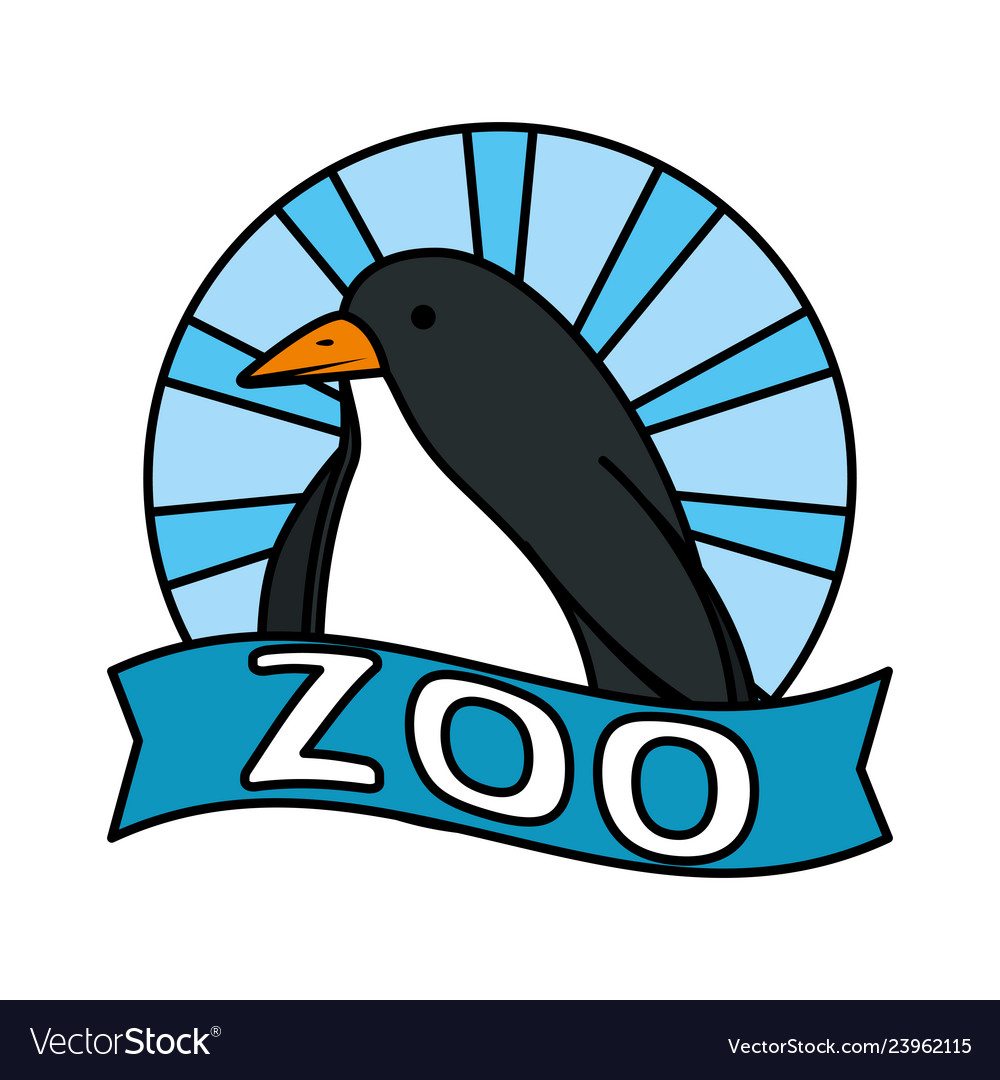 Cute penguin bird character Royalty Free Vector Image