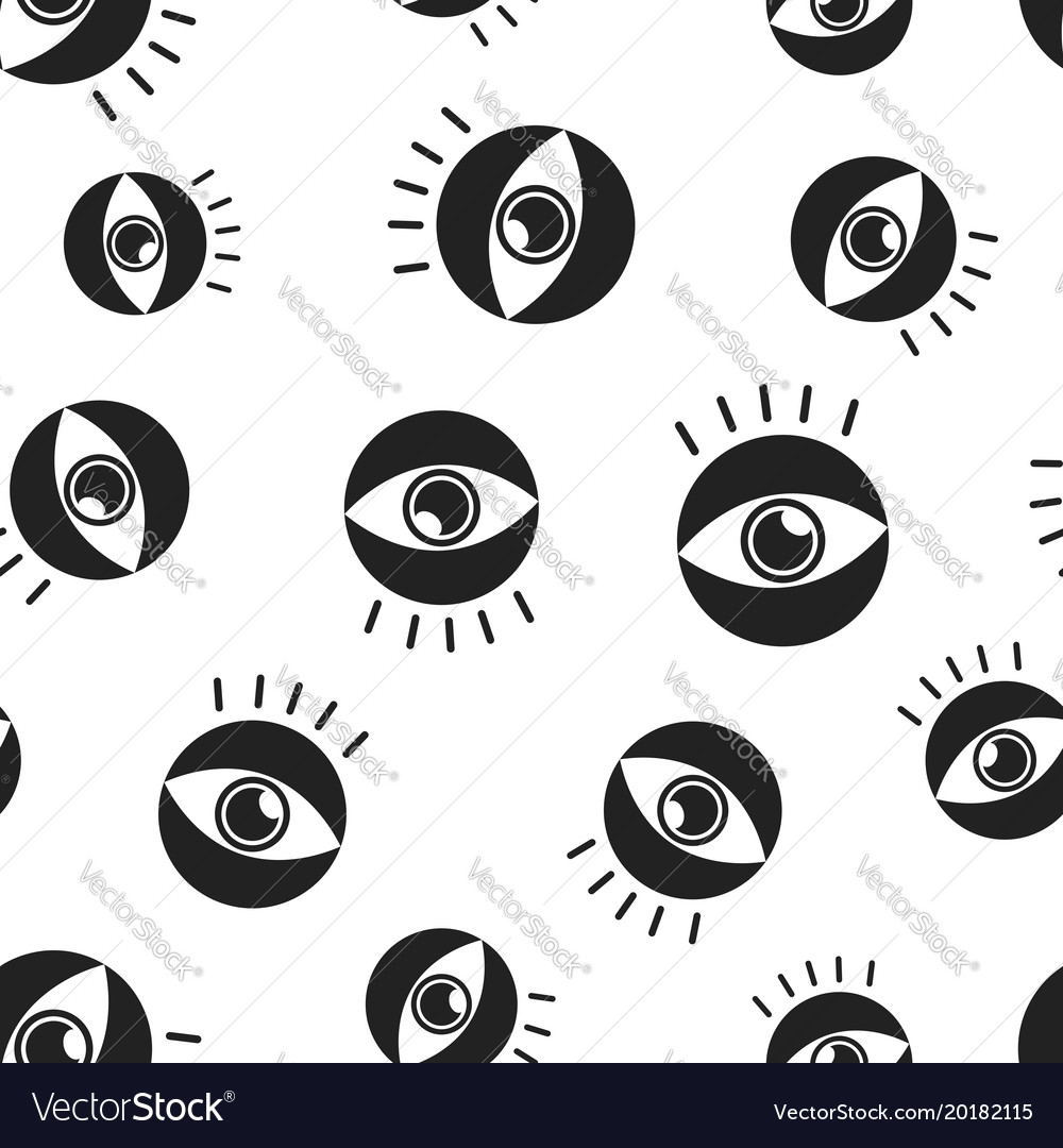 Eye seamless pattern background business flat Vector Image