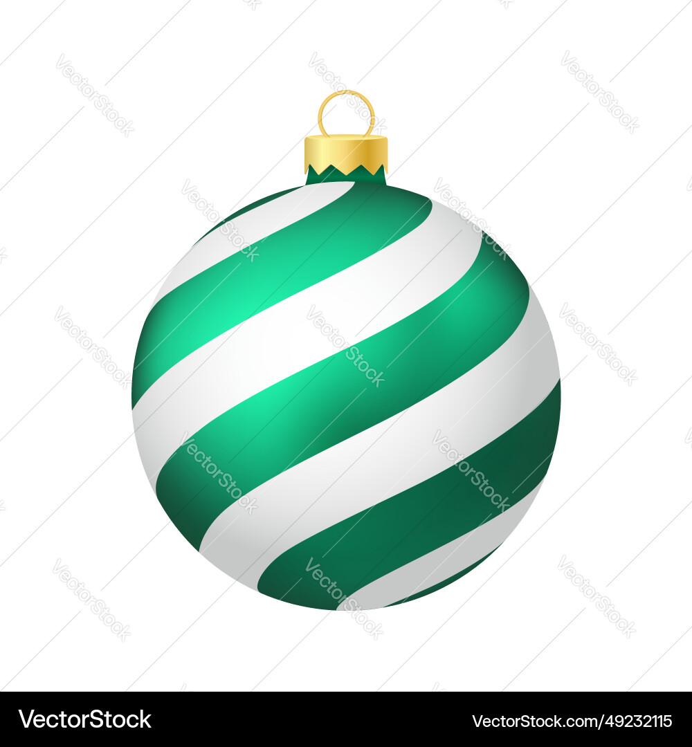 Green menthol christmas tree toy or ball Vector Image