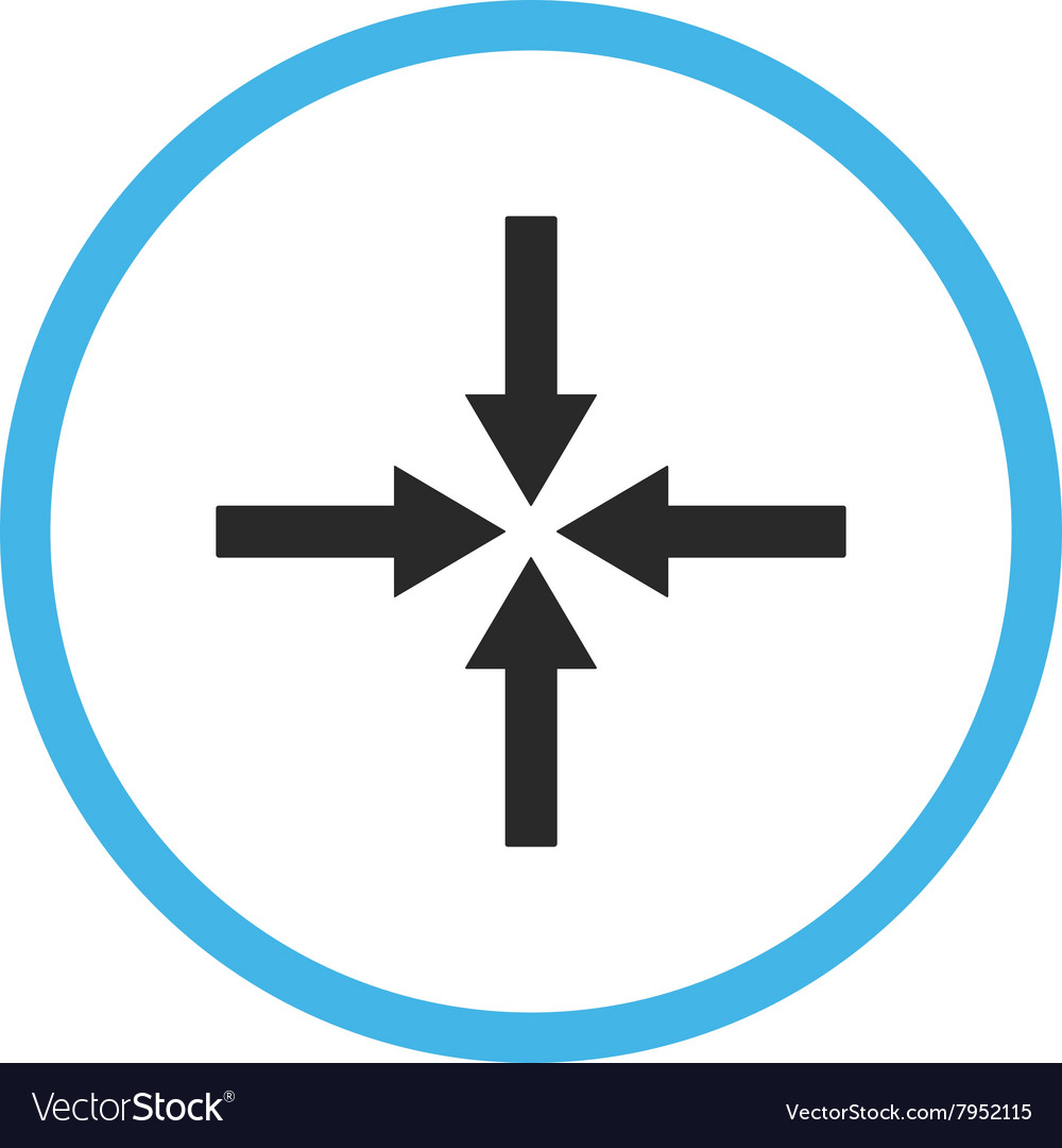 Impact arrows flat icon Royalty Free Vector Image