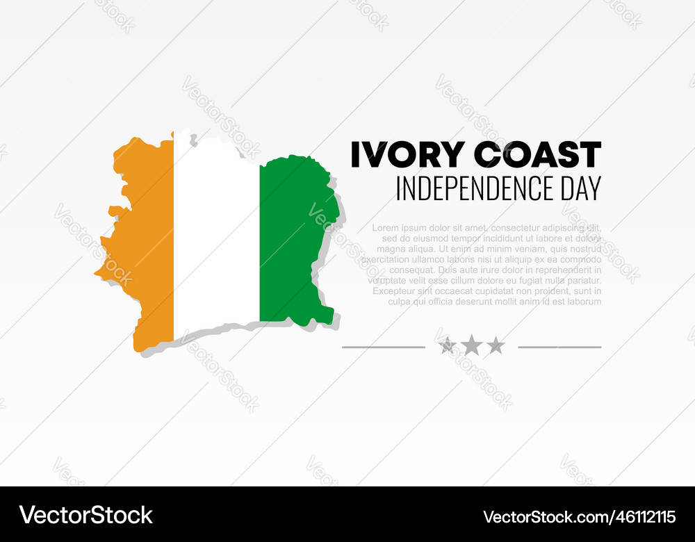 Ivory coast independence day background banner Vector Image