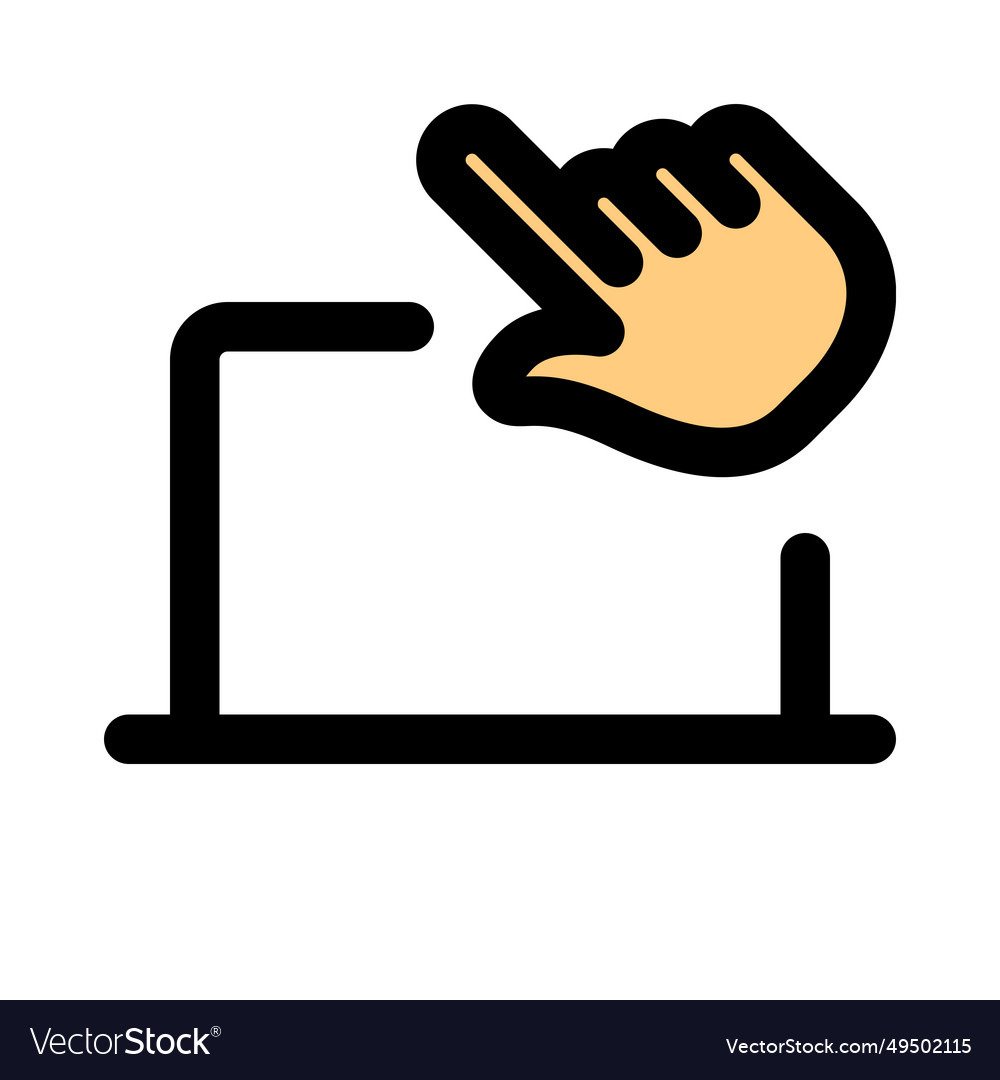 Laptops with touch screen interfaces Royalty Free Vector