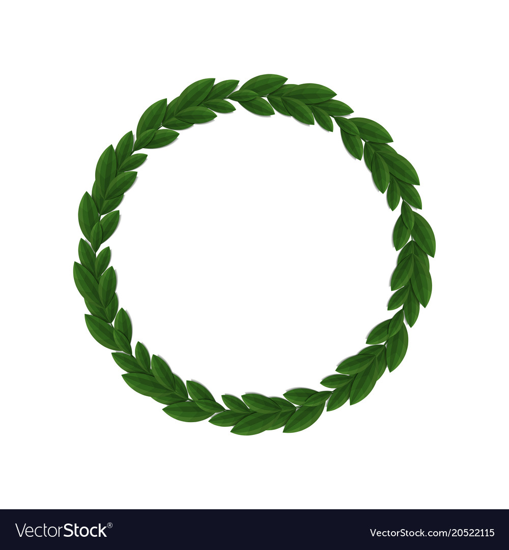 Leaves circle frame Royalty Free Vector Image - VectorStock