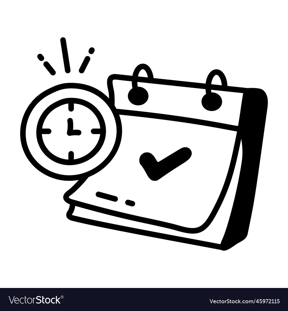 Meet deadline Royalty Free Vector Image - VectorStock