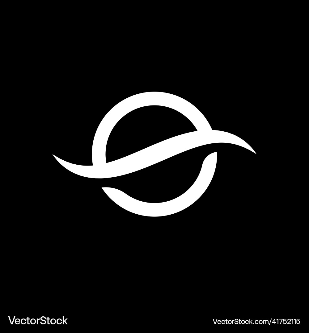 Ocean wave with sun or letter o logo design Vector Image