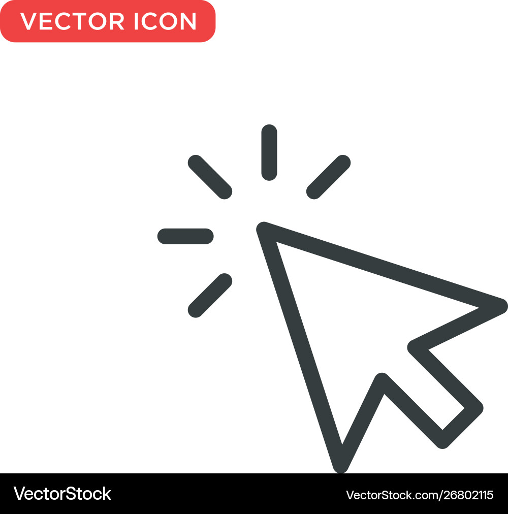 Pointer cursor icon design Royalty Free Vector Image