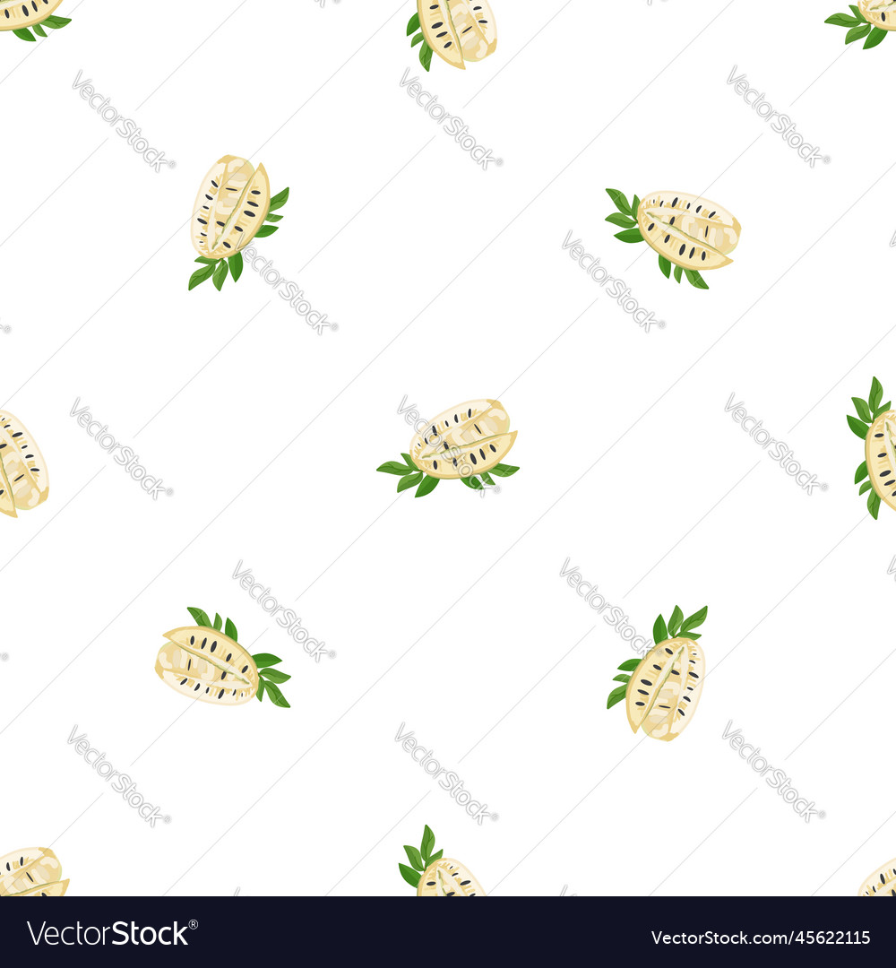Slices soursop pattern seamless Royalty Free Vector Image