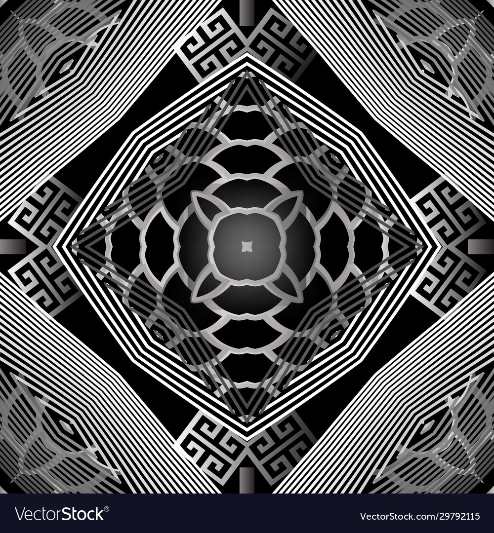 Striped abstract 3d seamless pattern Royalty Free Vector