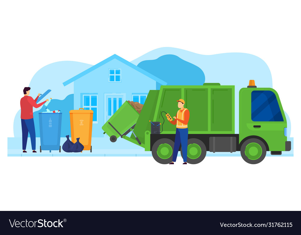 Waste processing factory Royalty Free Vector Image