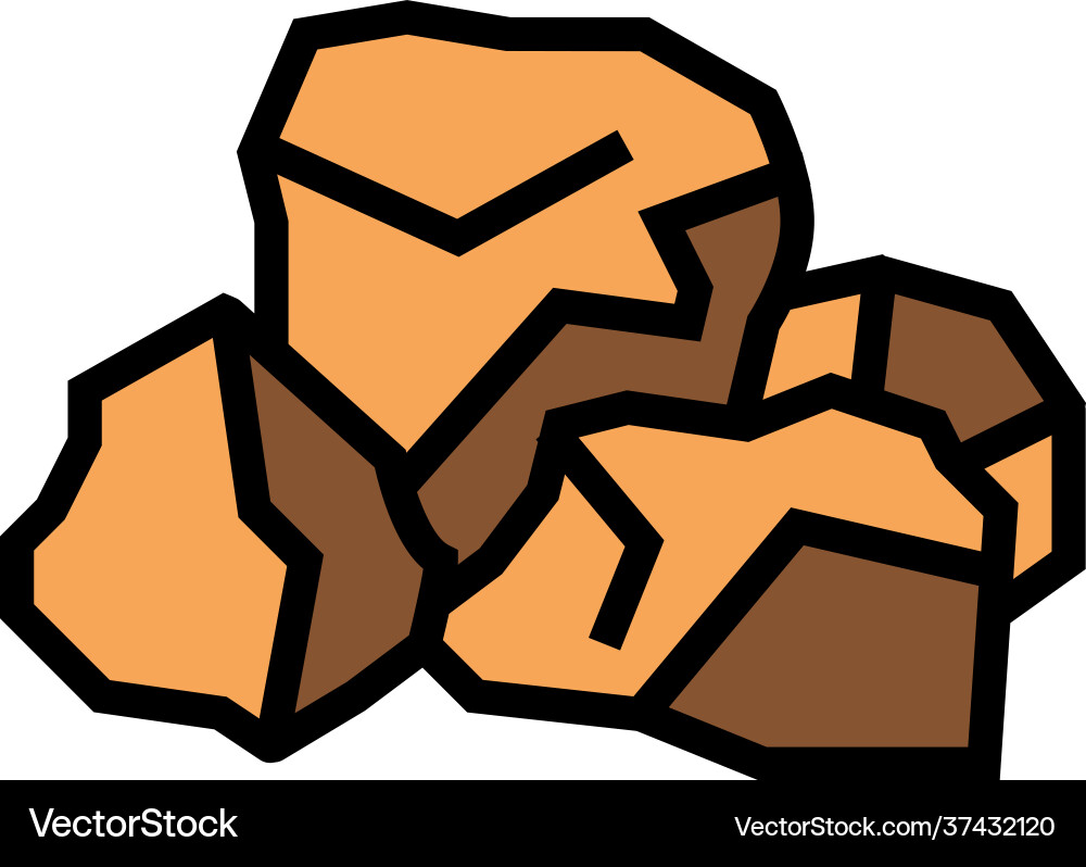 Bauxite aluminium production color icon Royalty Free Vector
