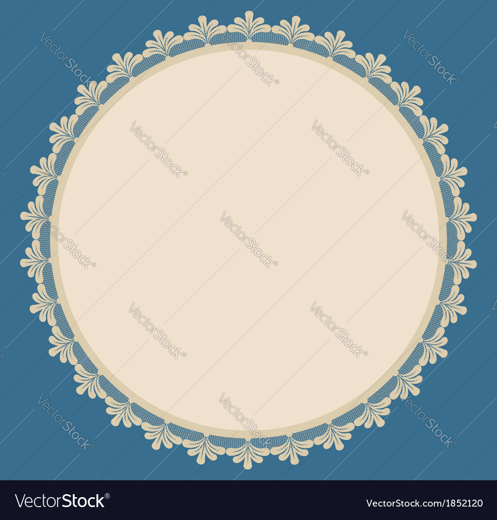 Beige round frame Royalty Free Vector Image - VectorStock
