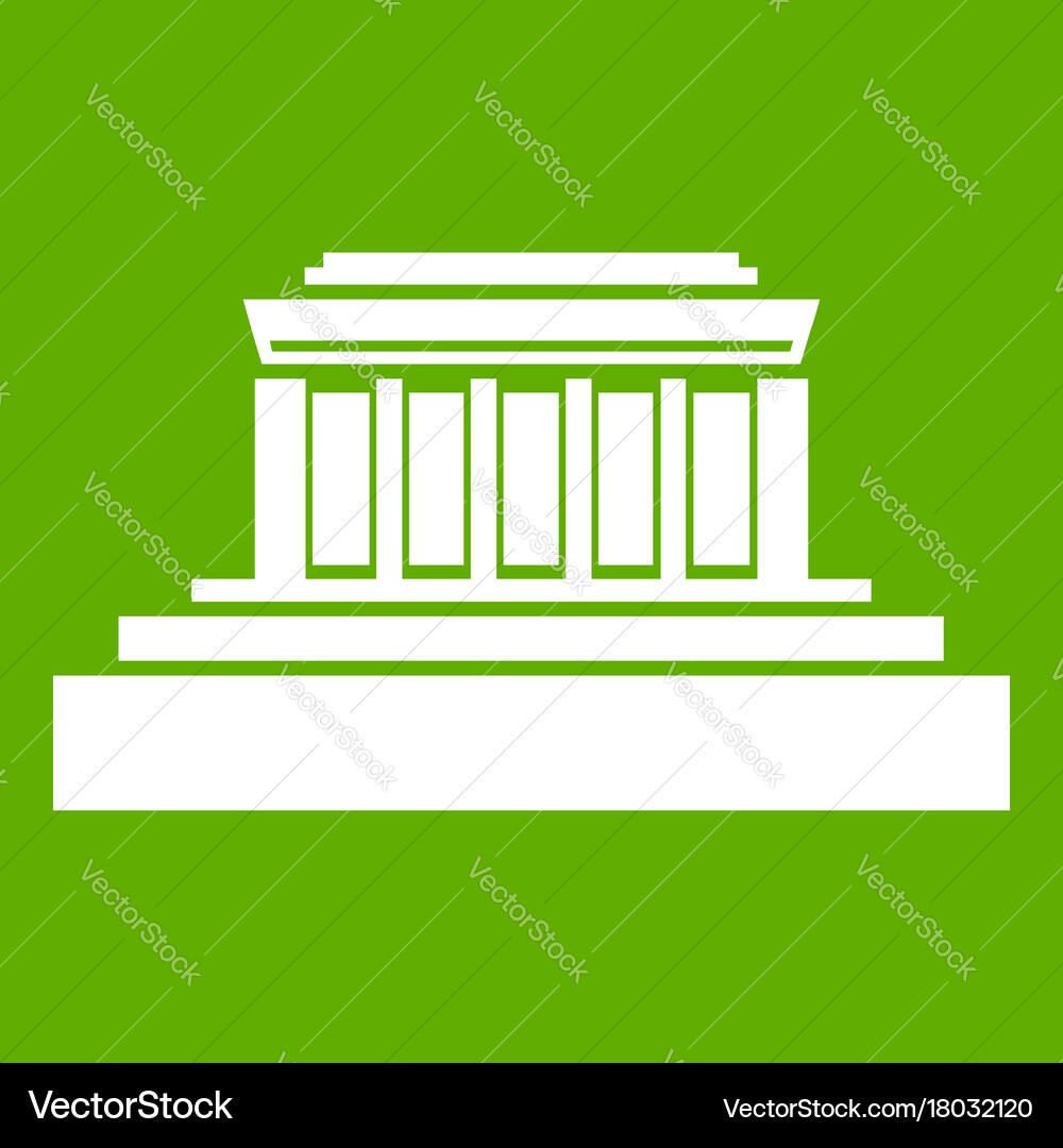 Building icon green Royalty Free Vector Image - VectorStock
