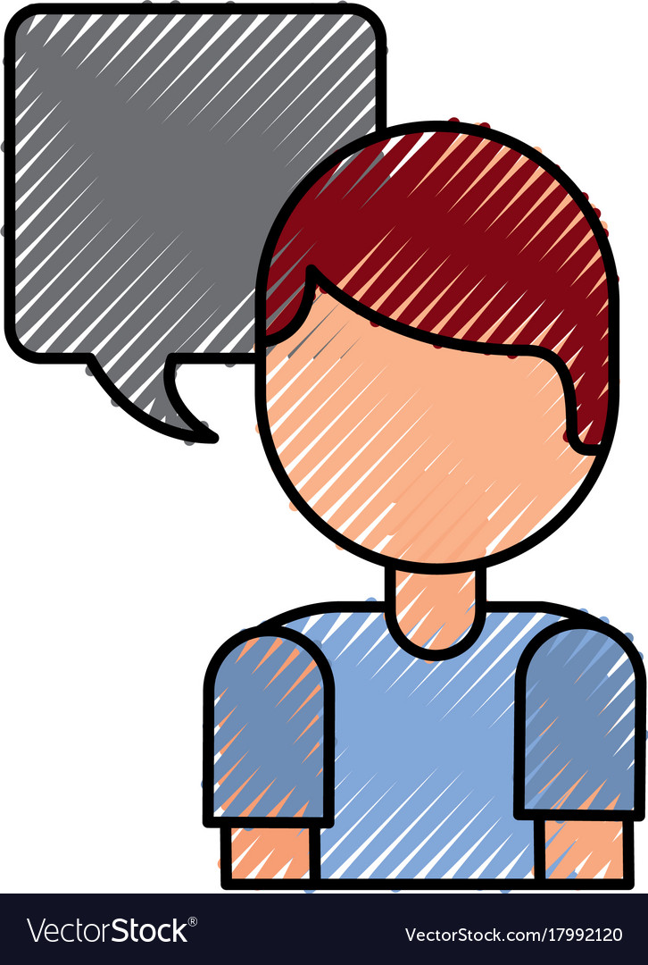 Cartoon boy speech bubble message talk chat Vector Image Cartoon boy speech bubble message talk chat Vector Image