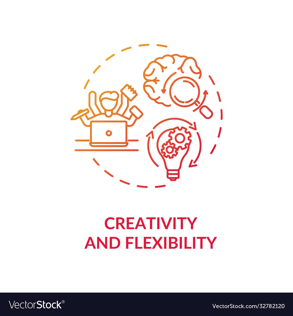 Creativity and flexibility concept icon Royalty Free Vector