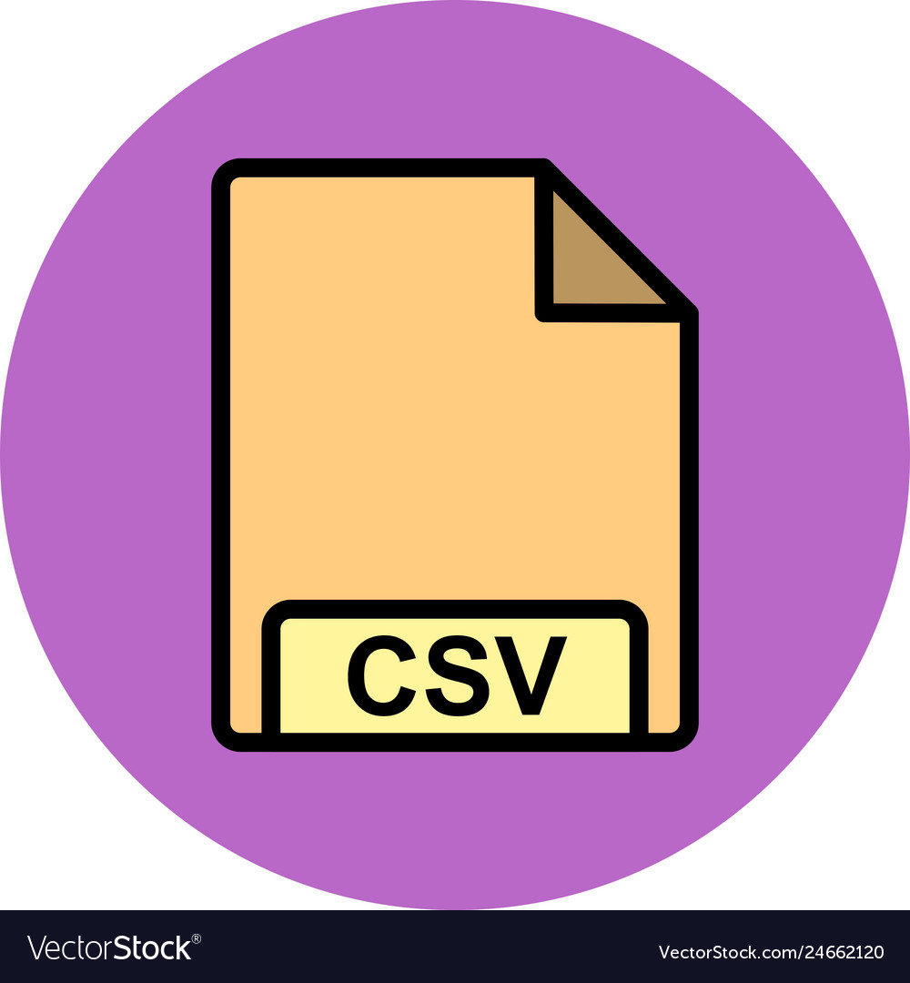 Csv icon Royalty Free Vector Image - VectorStock