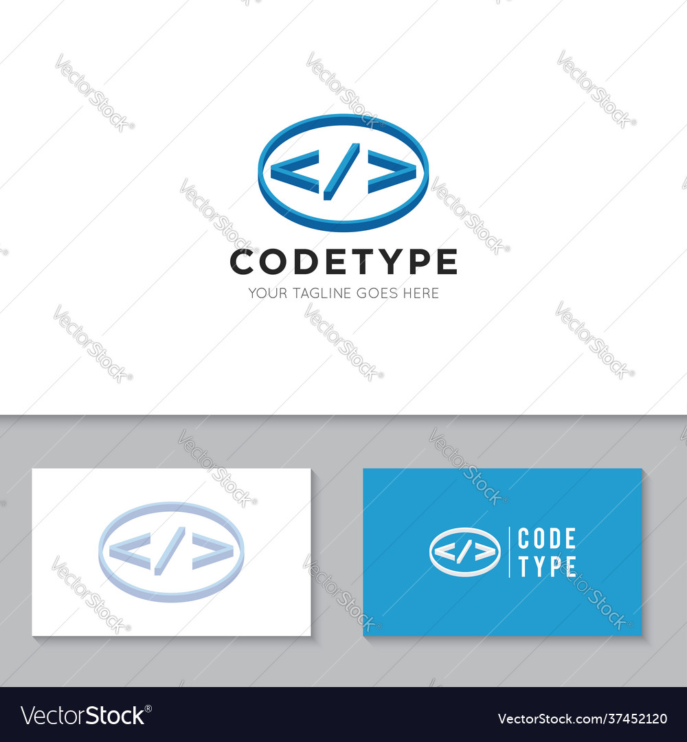 Modern code logo and icon design template Vector Image
