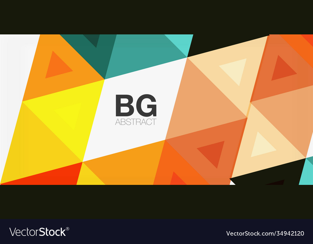 Mosaic Triangle Pattern Abstract Background Vector Image