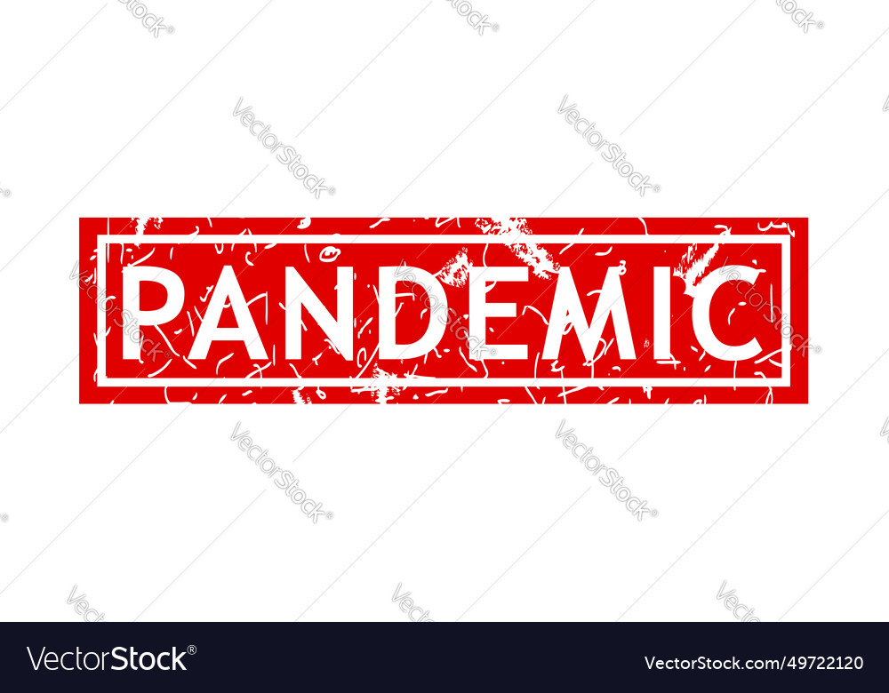Pandemic simple rust dirty red rectangle Vector Image