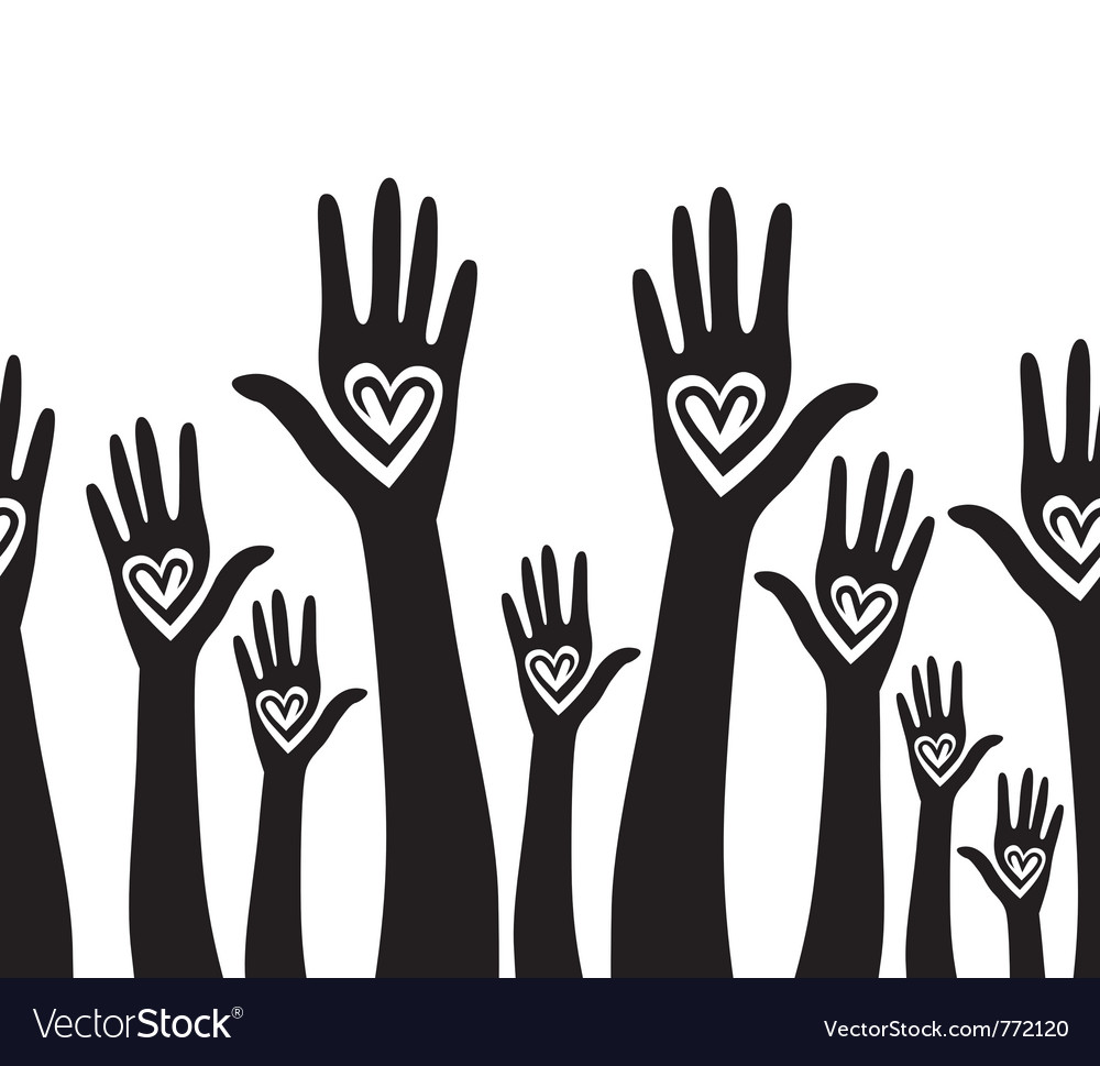 People support hand Royalty Free Vector Image - VectorStock