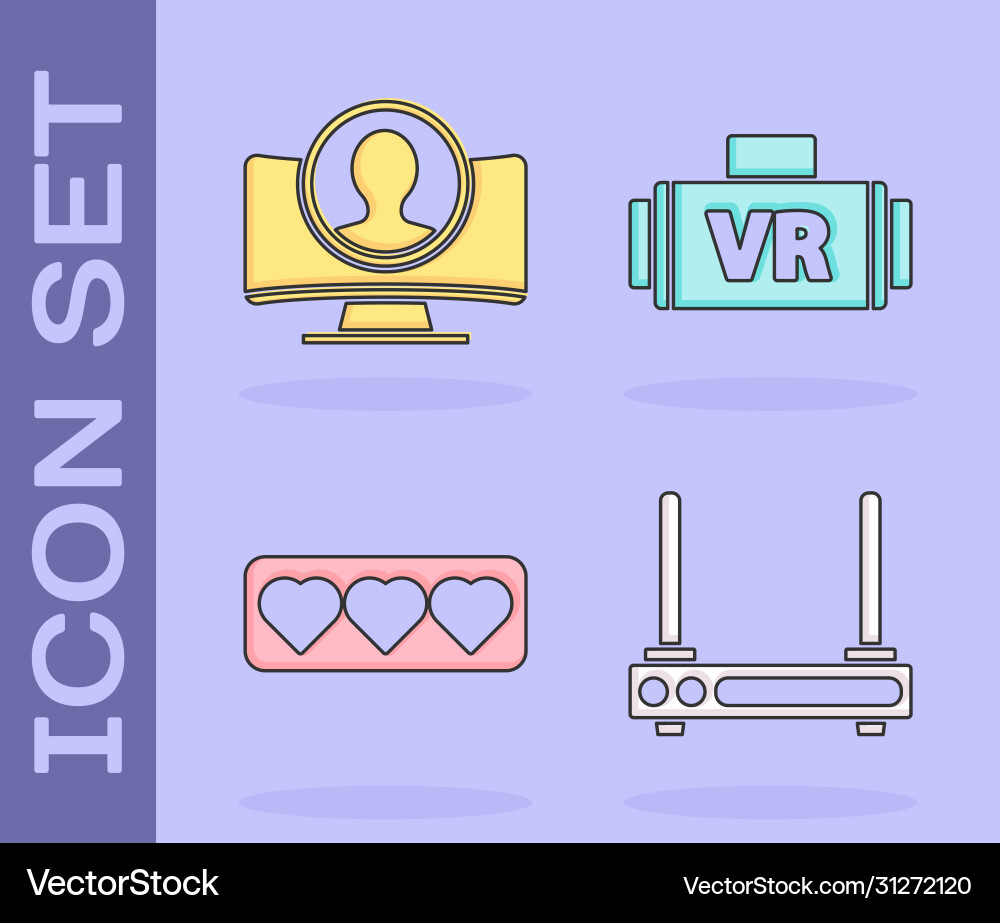 Set router and wi-fi signal create account screen Vector Image