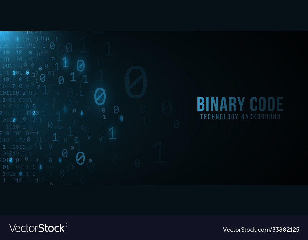 Binary code background hi-tech modern design Vector Image