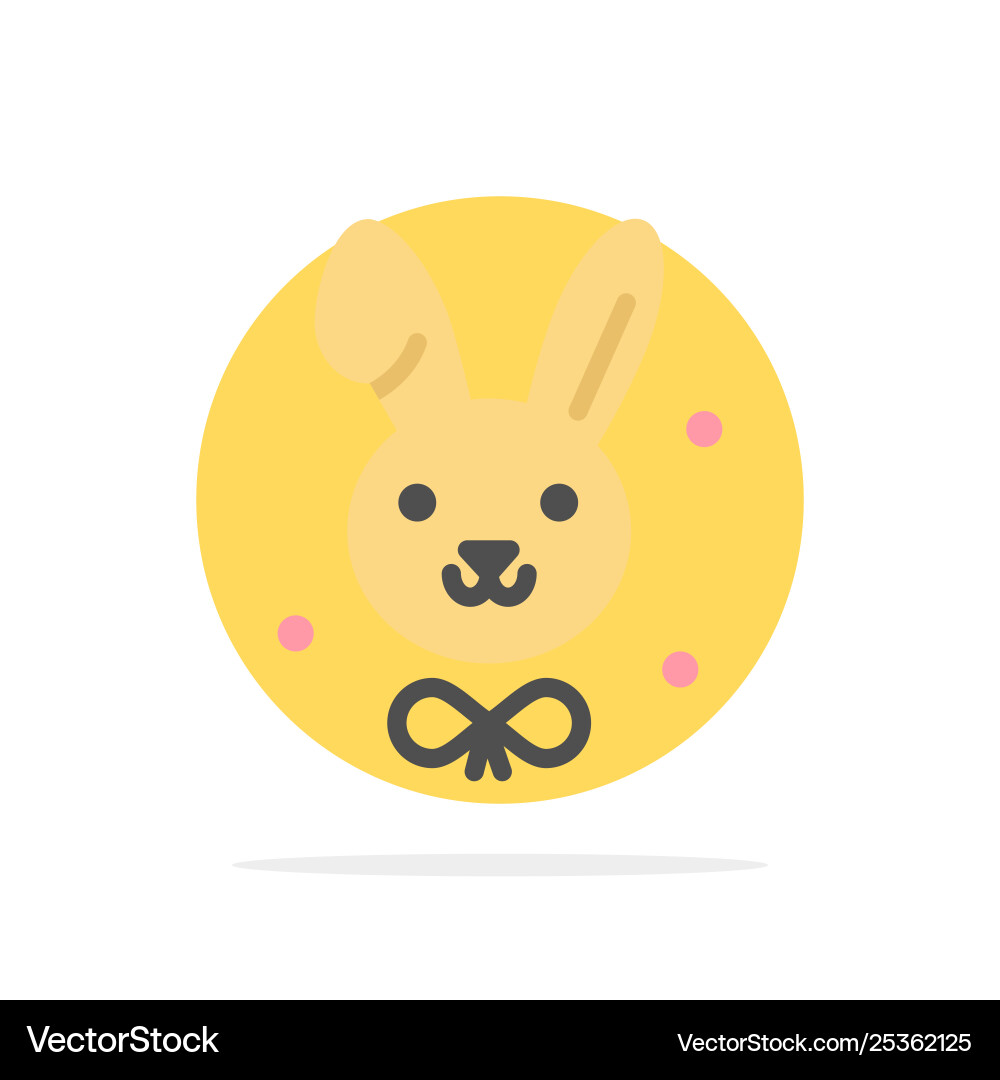 Bunny easter rabbit abstract circle background Vector Image