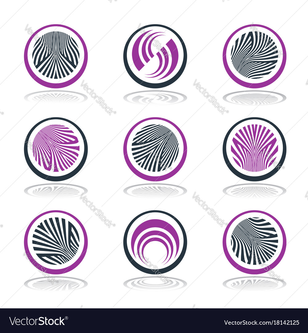 Circle design elements Royalty Free Vector Image