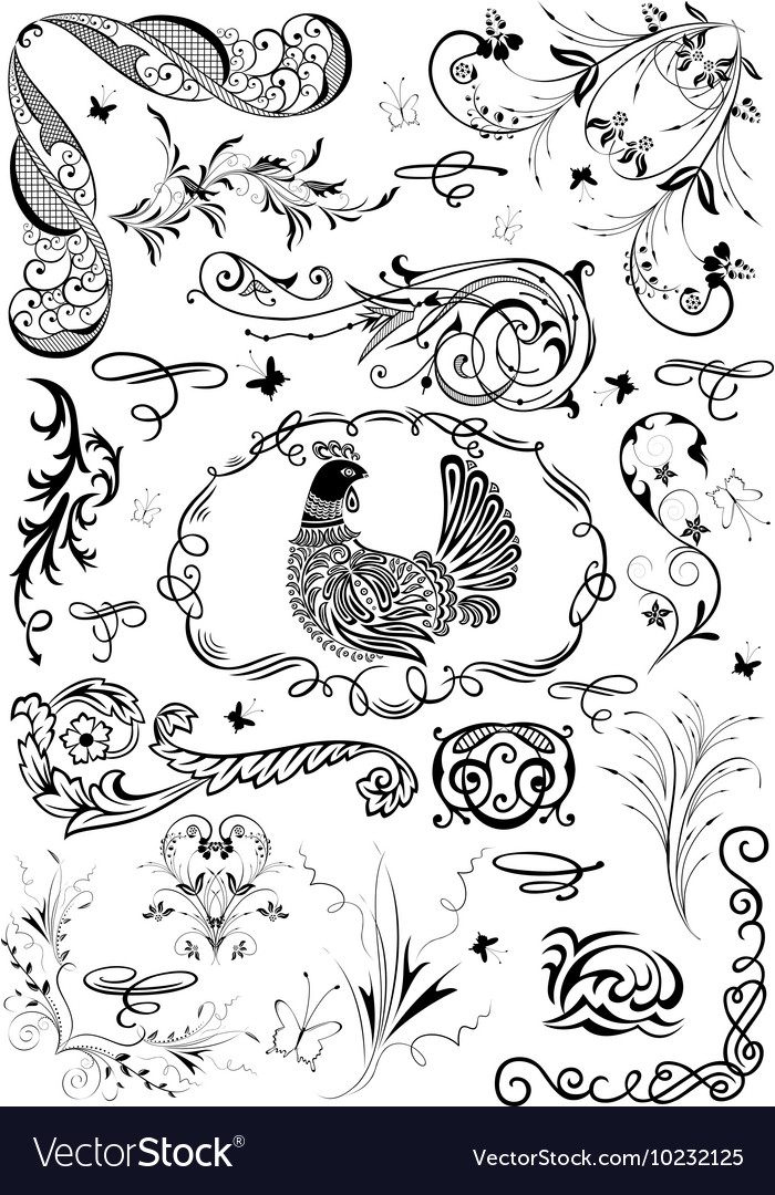 Design elements collection Royalty Free Vector Image