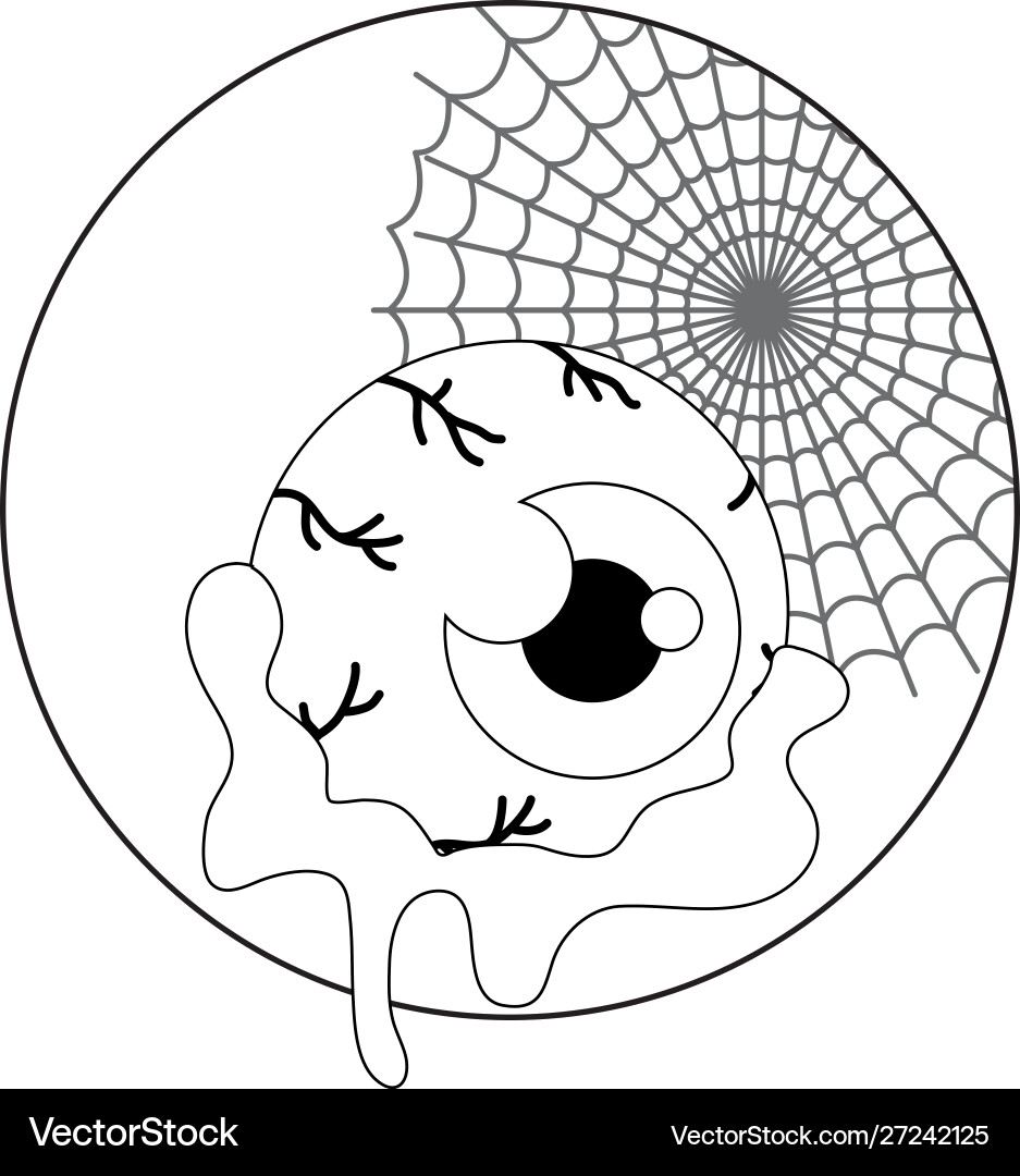 Eyes scary halloween on white background Vector Image