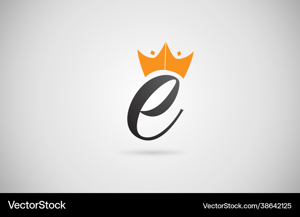 Hand written e alphabet letter logo icon business Vector Image