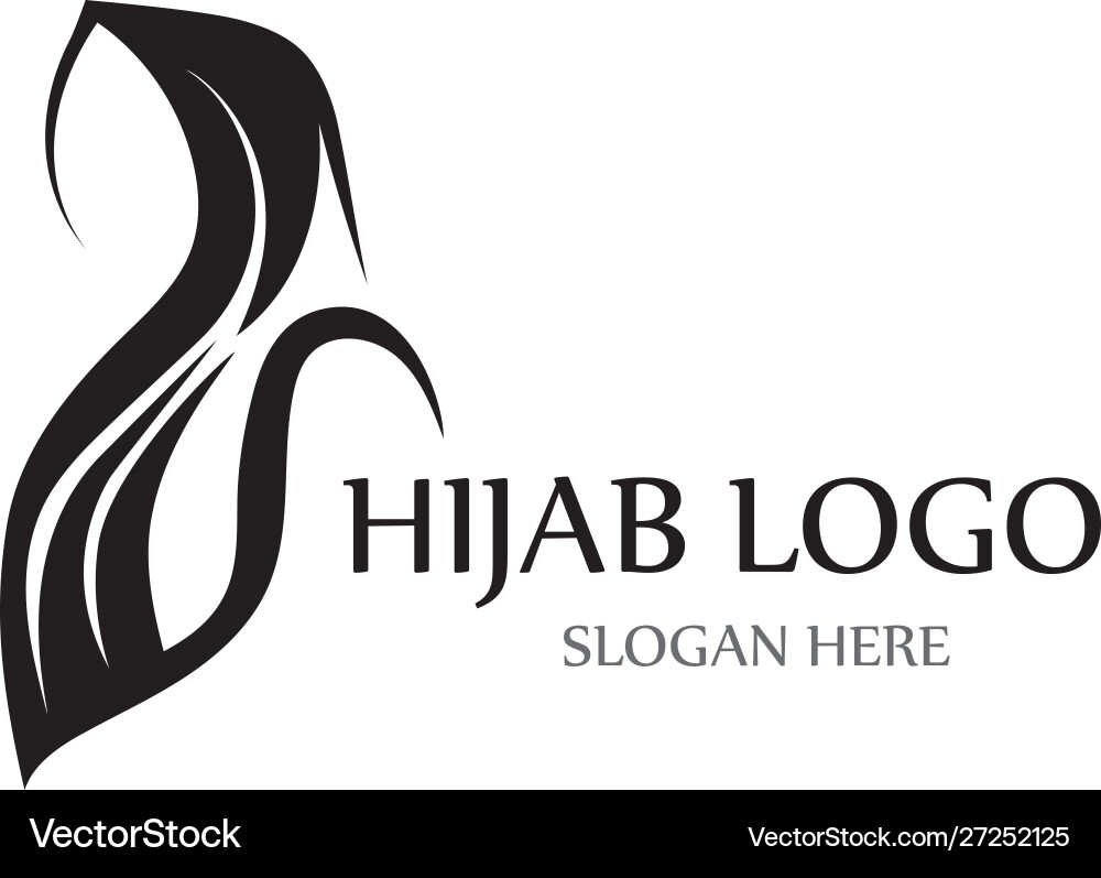 Hijab logo and symbol icons Royalty Free Vector Image