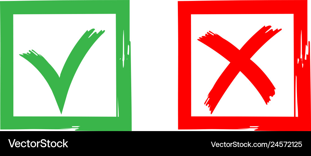 Icon sign to vote yes Royalty Free Vector Image