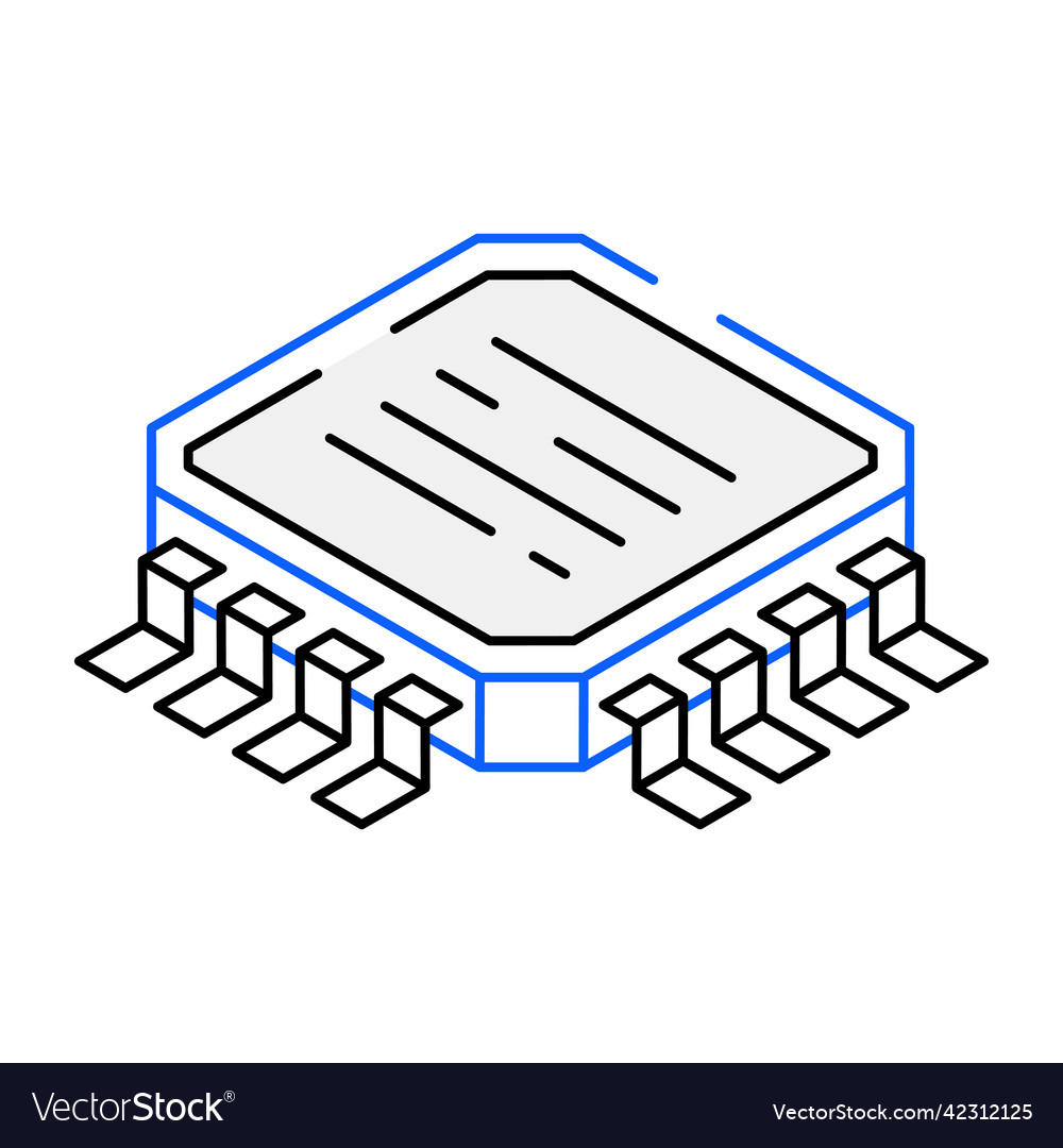 Integrated circuit Royalty Free Vector Image - VectorStock