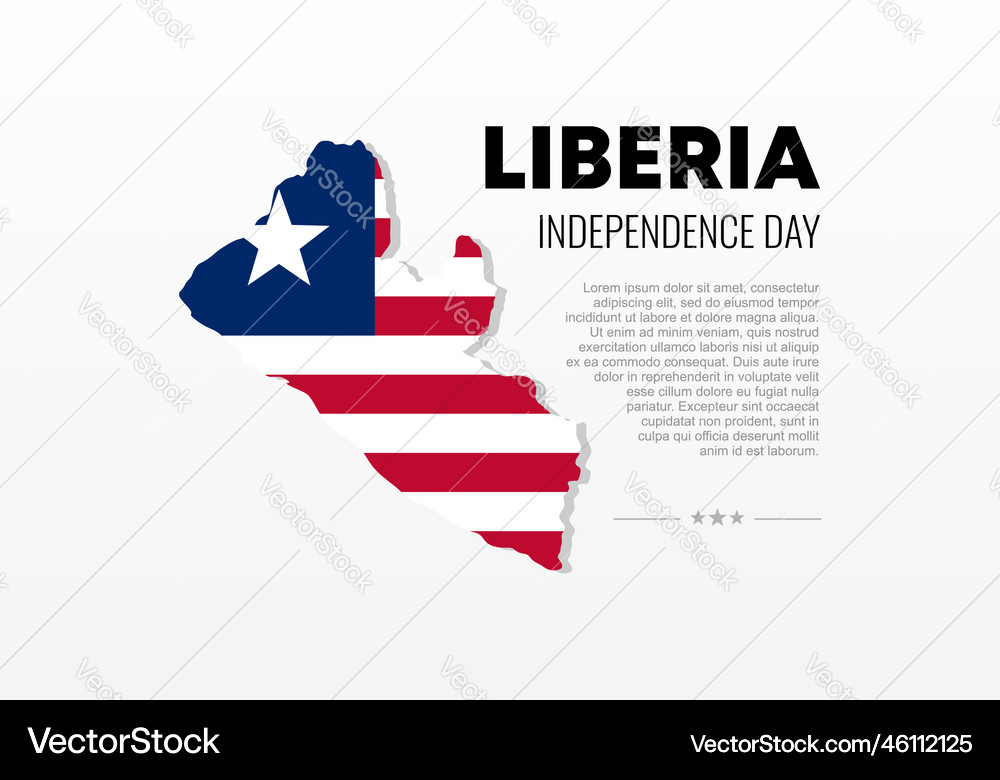 Liberia independence day background banner poster Vector Image