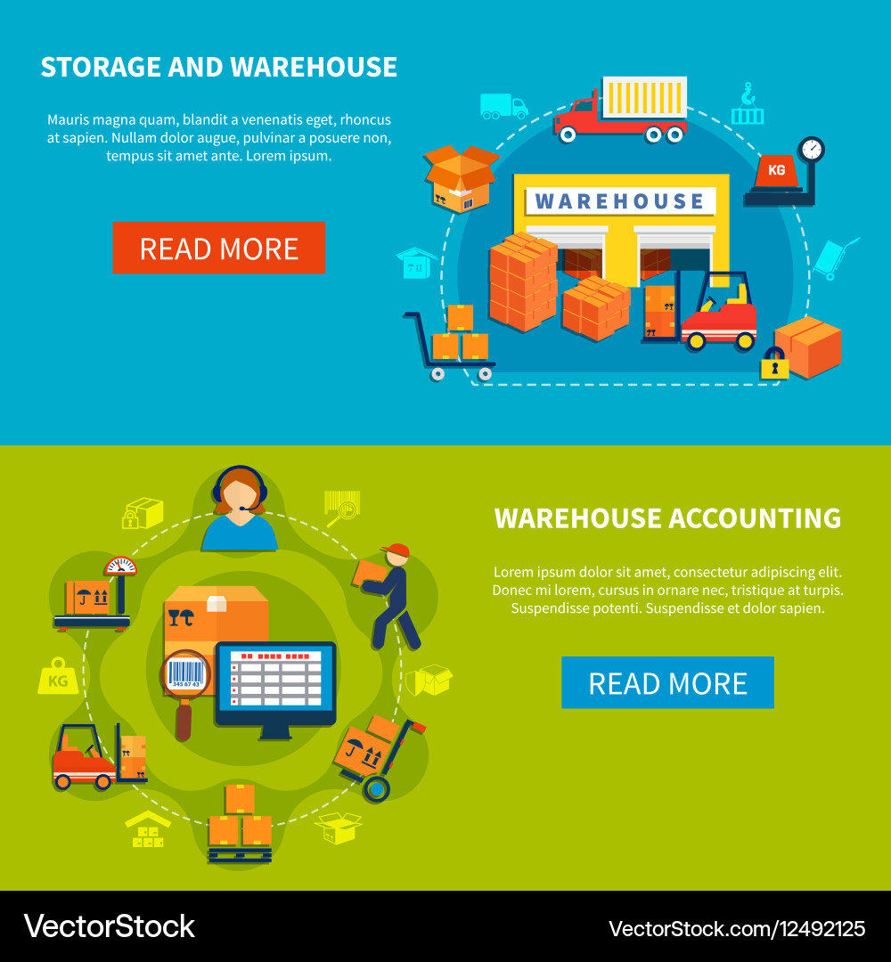 Logistic banner set Royalty Free Vector Image - VectorStock